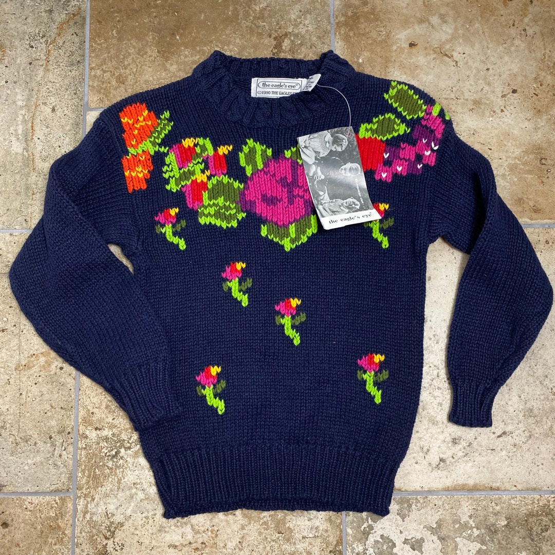 NWT Vintage 1990s the Eagles Eye Floral Sweater - Etsy