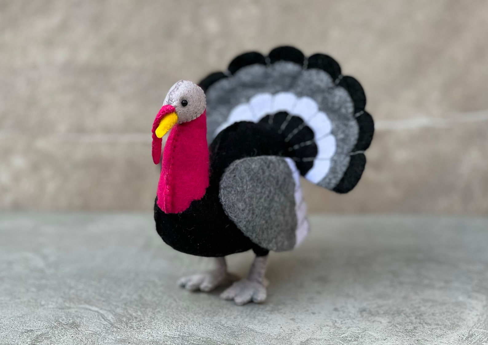 Felt Turkey Sewing Pattern PDF Birds Stuffed Animals Toy Ornament Gift ...