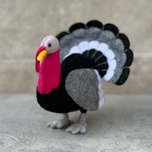 Felt Turkey Sewing Pattern PDF Birds Stuffed Animals Toy Ornament Gift ...