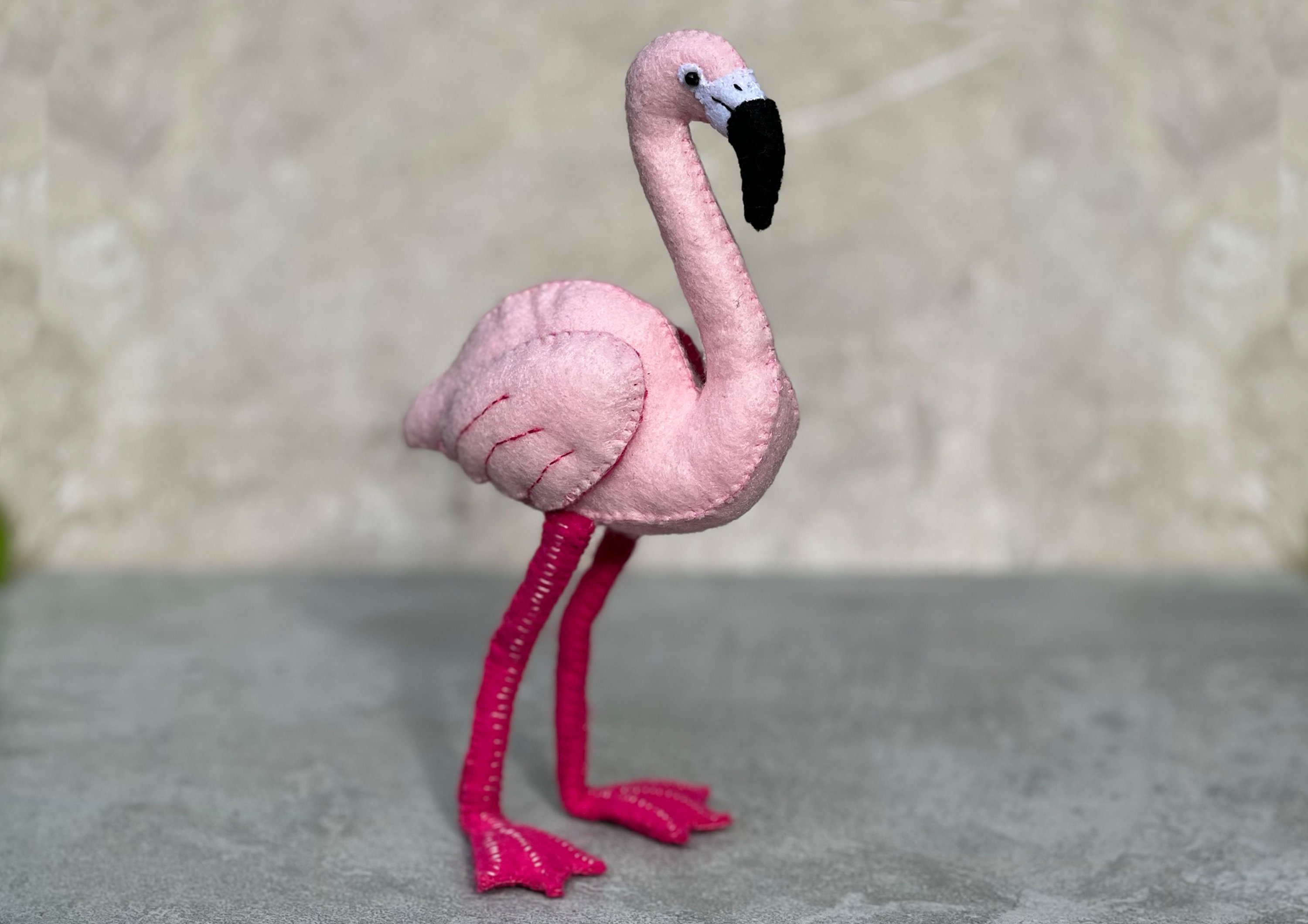 Felt Flamingo Sewing Pattern PDF Birds Stuffed Animals Toy Ornament ...