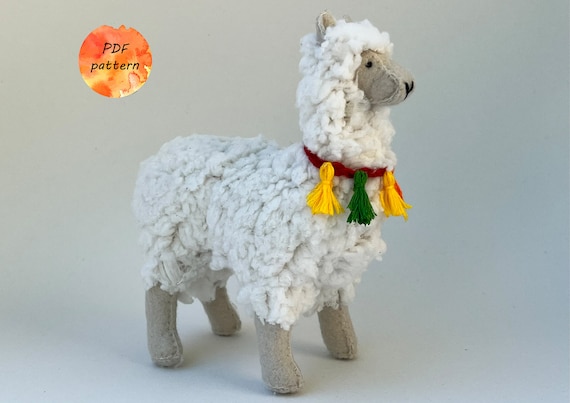Felt Alpaca Sewing Pattern PDF Felted Stuffed Animals Toy - Etsy