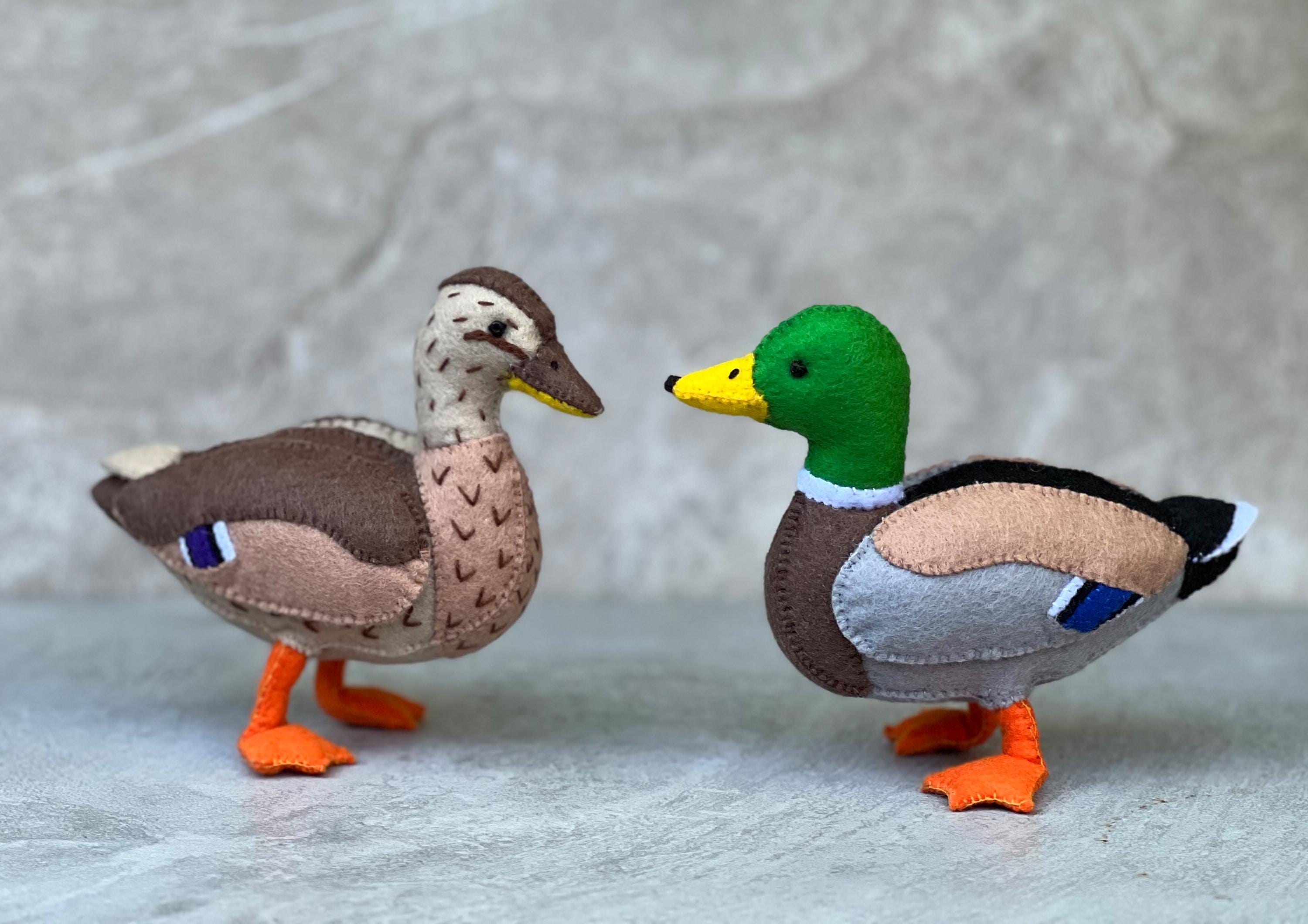Felt Mallard Duck Sewing Pattern PDF Small Stuffed Farm Animals and ...