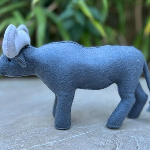 Felt African Buffalo Sewing Pattern PDF Safari Stuffed Animals - Etsy
