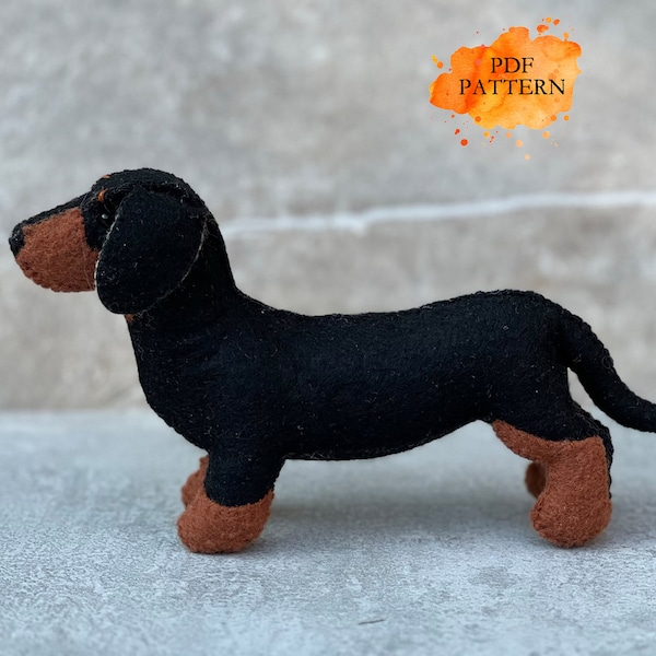 Felt Dachshund - Etsy