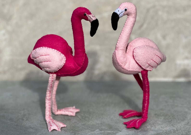 Felt Flamingo Sewing Pattern PDF Birds Stuffed Animals Toy - Etsy