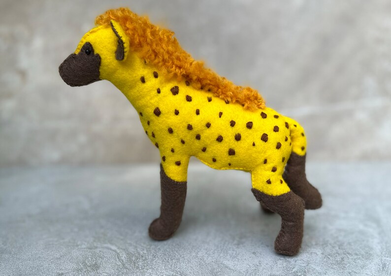 Felt Spotted Hyena Sewing Pattern PDF Safari Stuffed Animals - Etsy