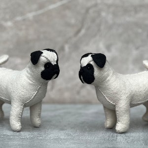 Felt Pug Dog Sewing Pattern PDF Farm Stuffed Animals - Etsy
