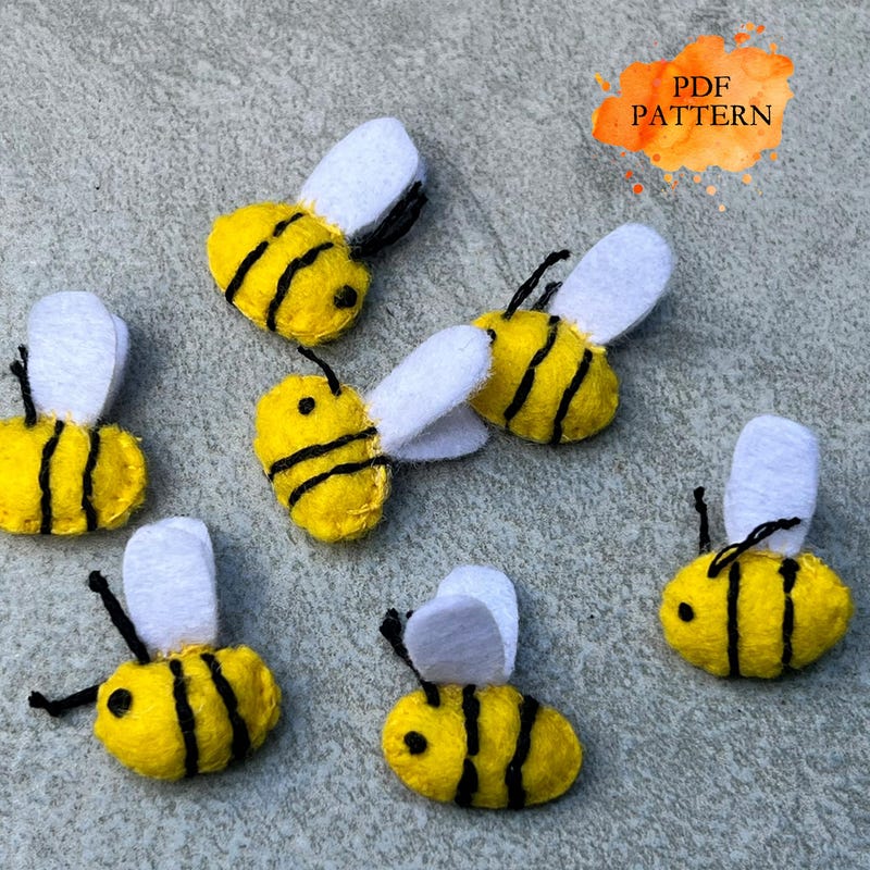 Felt Bee - Etsy