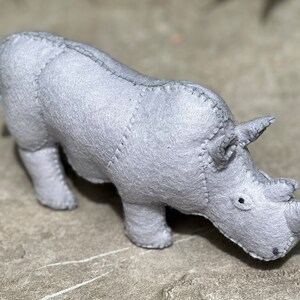 Felt Rhino Rhinoceros 2 Sewing Patterns Bundle Large and - Etsy