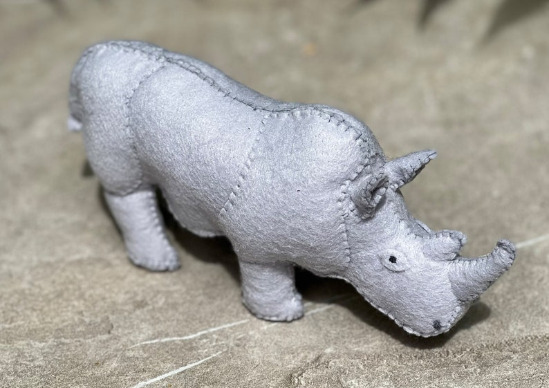 Felt Rhino Rhinoceros 2 Sewing Patterns Bundle Large and - Etsy