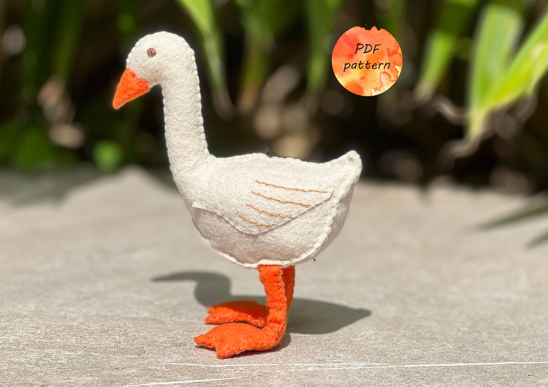 Felt Goose Sewing Pattern PDF Small Farm Animals Stuffed Animals Toy ...