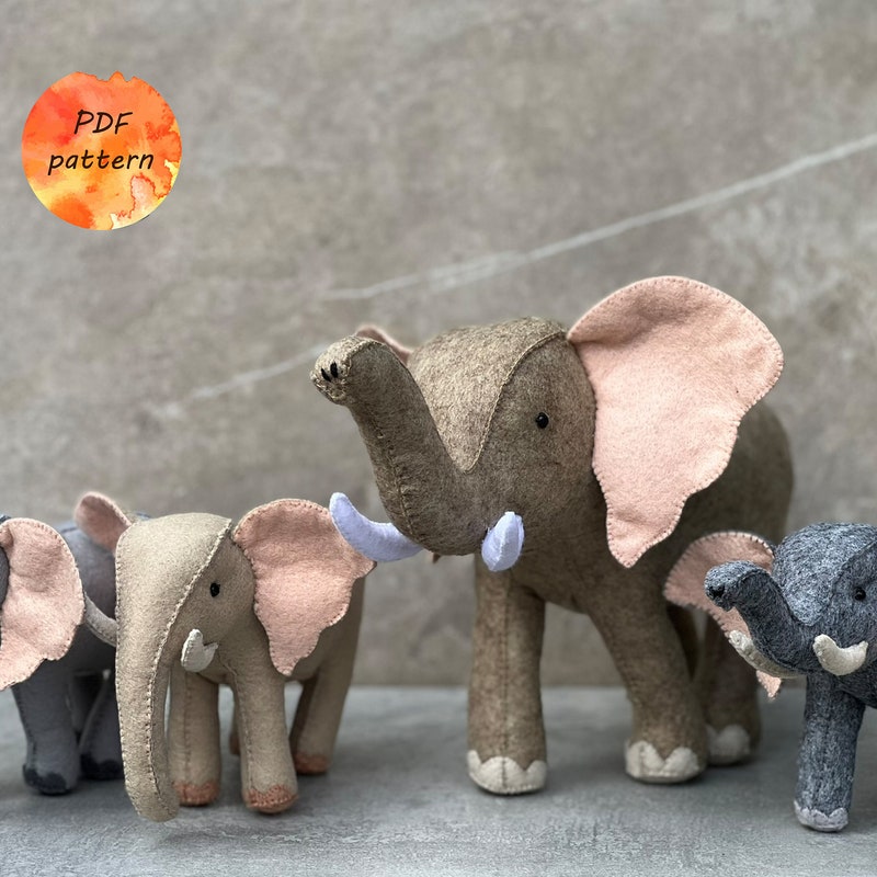 Felt Elephant - Etsy