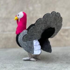 Felt Turkey Sewing Pattern PDF Birds Stuffed Animals Toy Ornament Gift ...