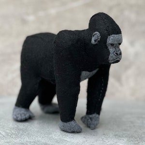 Felt MOUNTAIN GORILLA * Digital Sewing Pattern PDF * Jungle Stuffed ...