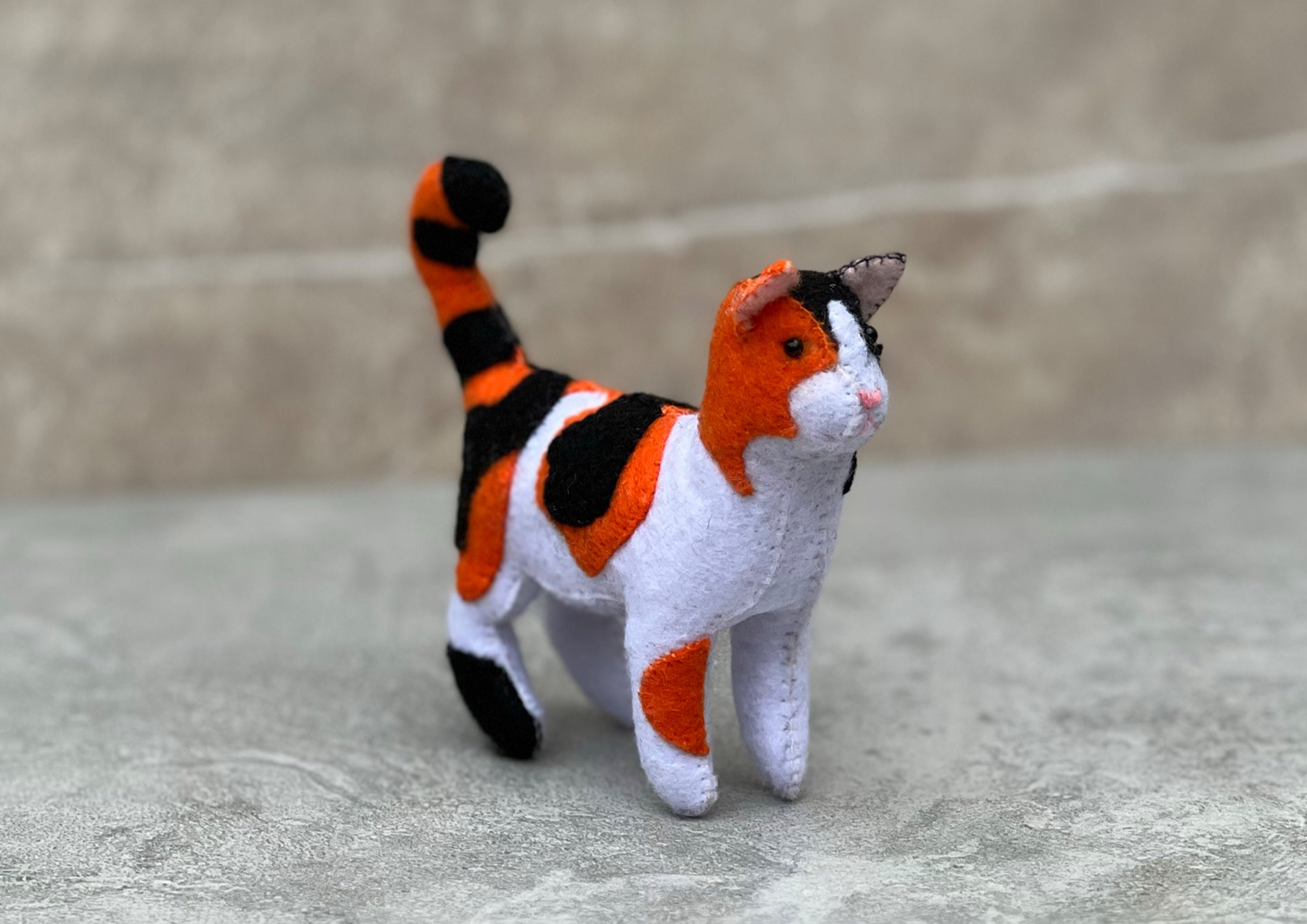 Felt Calico Cat Sewing Pattern PDF Farm Animals - Etsy UK