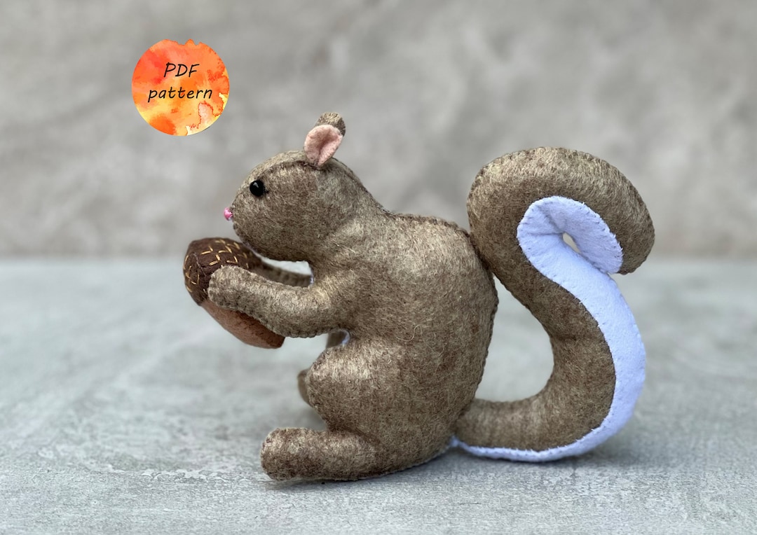 Felt Squirrel Sewing Pattern PDF Woodland Stuffed Animals Christmas ...