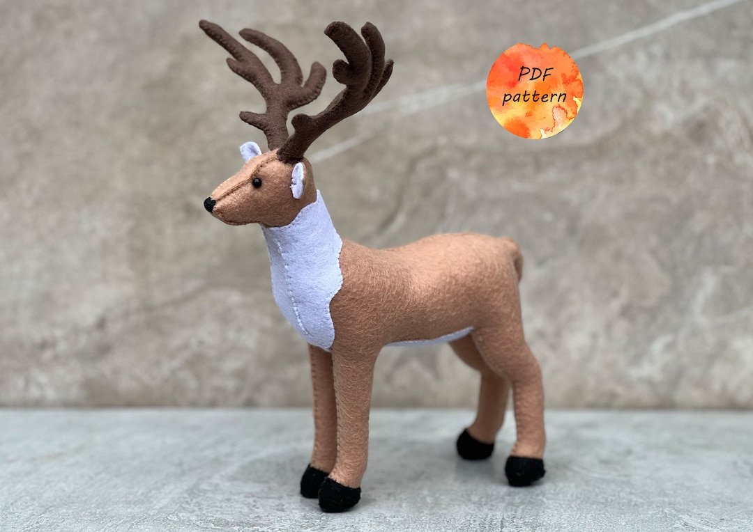 Felt Deer Sewing Pattern PDF Woodland Stuffed Animals Christmas ...