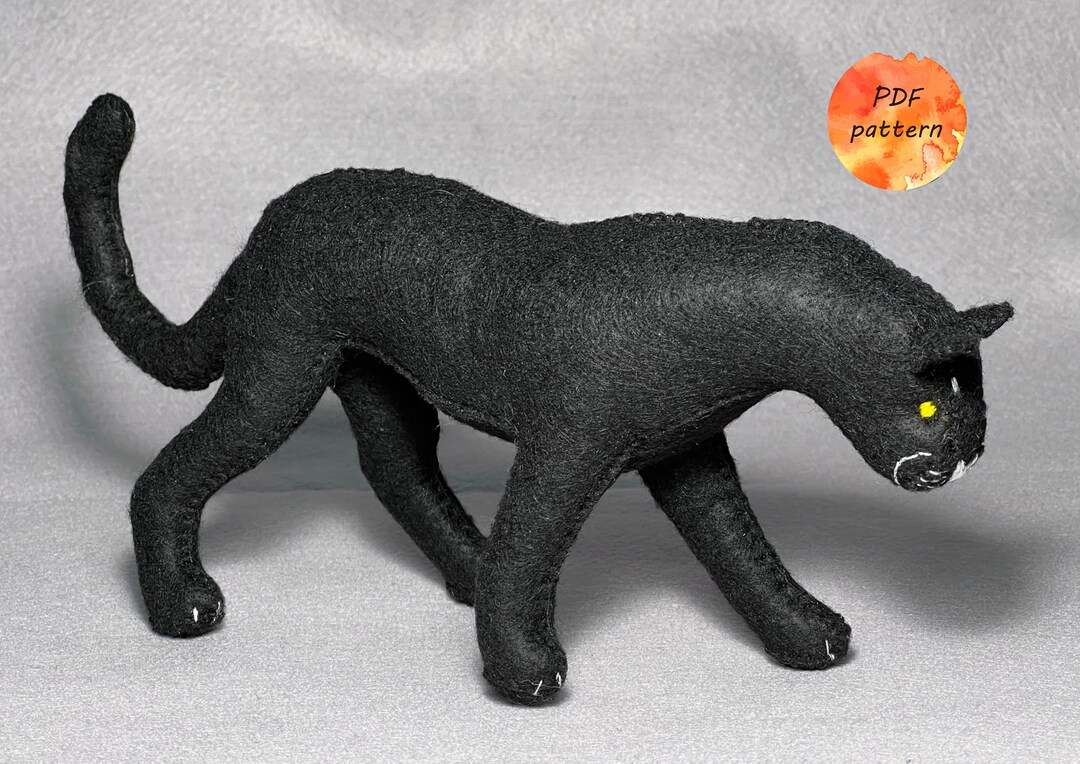 Felt Black Panther Sewing Pattern PDF Safari Stuffed Animals - Etsy