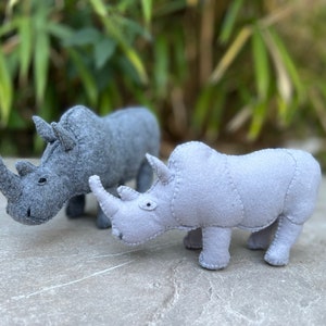 Felt Rhino Rhinoceros 2 Sewing Patterns Bundle Large and - Etsy