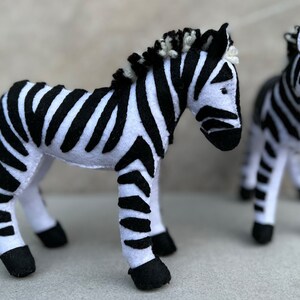 Felt Zebra Digital Sewing Pattern PDF Safari Stuffed Animals - Etsy