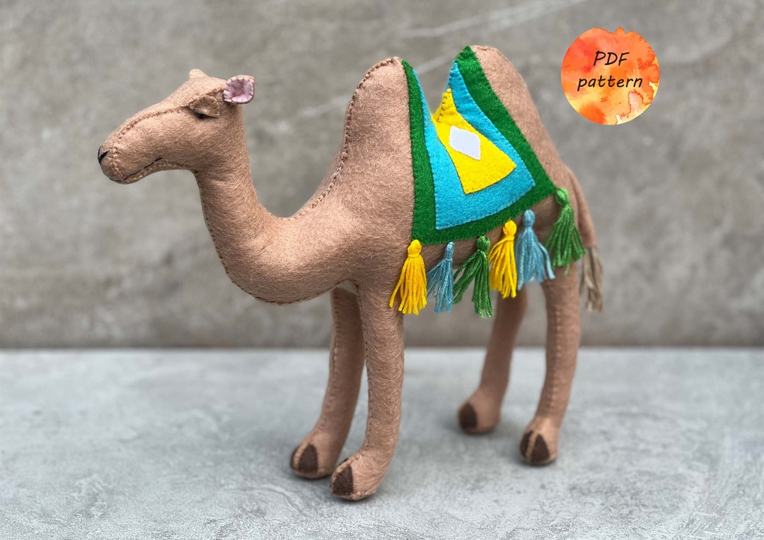 Patron de couture PDF chameau de Bactriane en feutre Camélidés peluches Projet DIY Ornement ...