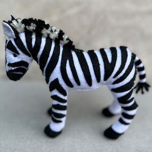 Felt Zebra Digital Sewing Pattern PDF Safari Stuffed Animals - Etsy