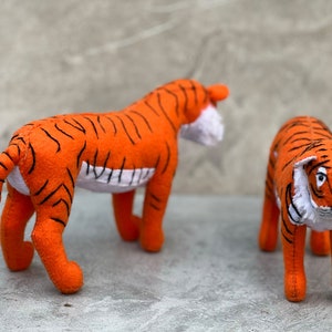 Felt Tiger Sewing Pattern PDF Safari Stuffed Animals Toy Ornament Gift ...