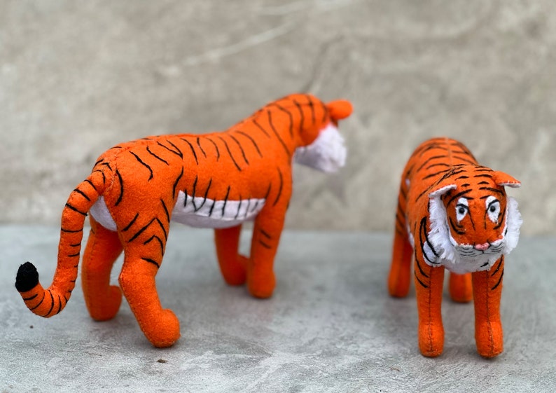 Felt Tiger Sewing Pattern PDF Safari Stuffed Animals Toy - Etsy