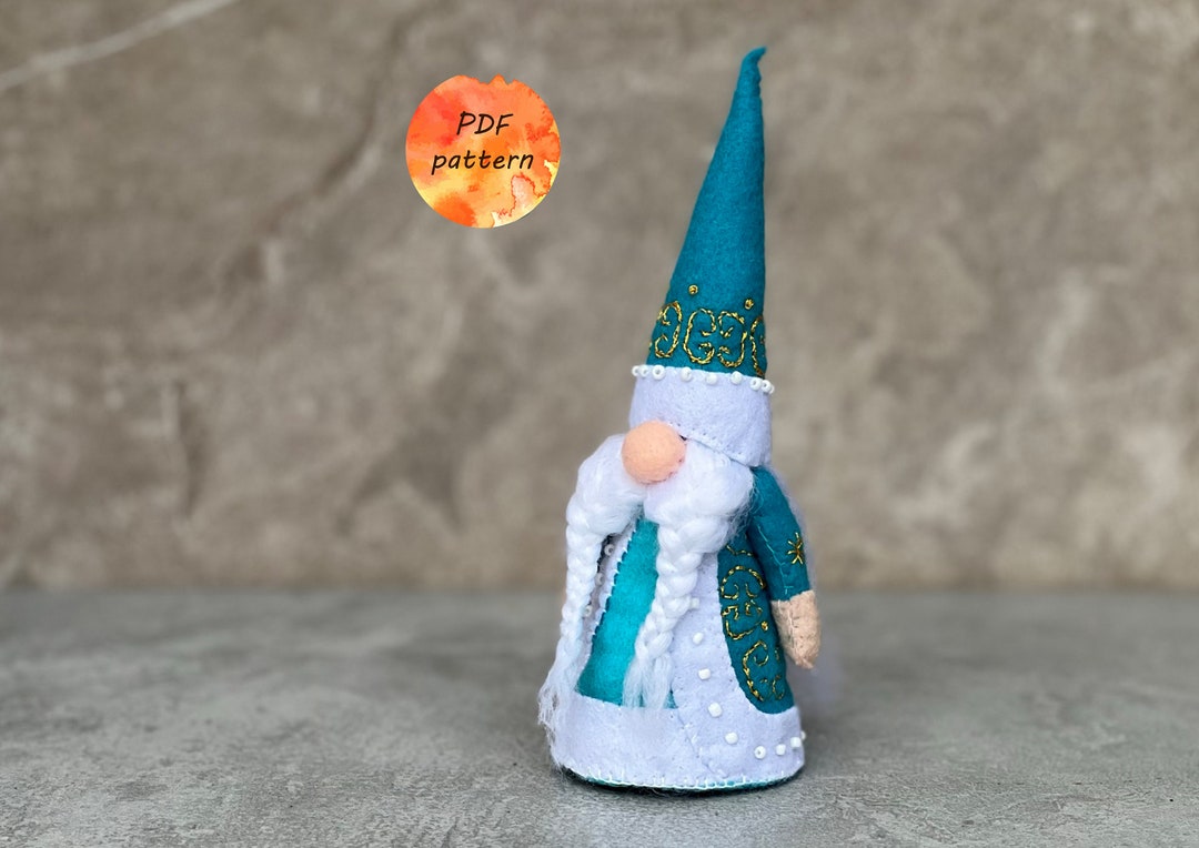 Felt Wizard Gnome Sewing Pattern PDF DIY Easy Project Christmas ...
