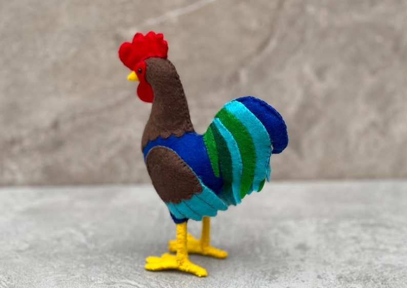 Felt Rooster Sewing Pattern PDF Birds Stuffed Animals Toy - Etsy UK