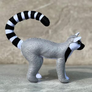 Felt Lemur Sewing Pattern PDF Jungle Stuffed Animals - Etsy UK