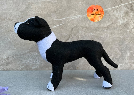 Felt Dog Bull Terrier Sewing Pattern PDF Stuffed Animals Toys - Etsy