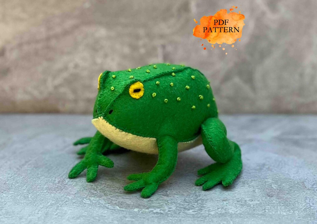 Felt Frog Toad *2 Sizes* Digital Sewing Pattern PDF * Woodland Stuffed ...