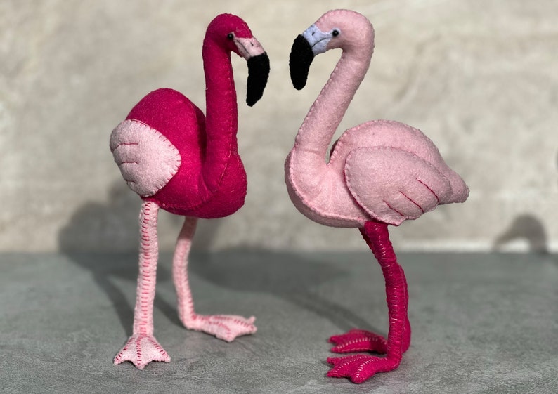 Felt Flamingo Sewing Pattern PDF Birds Stuffed Animals Toy Ornament ...
