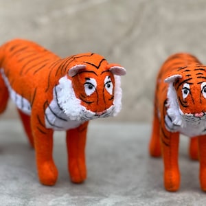 Felt Tiger Sewing Pattern PDF Safari Stuffed Animals Toy Ornament Gift ...