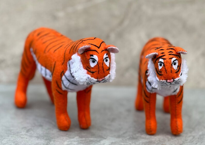 Felt Tiger * Digital Sewing Pattern PDF * Safari Jungle Stuffed Animals ...