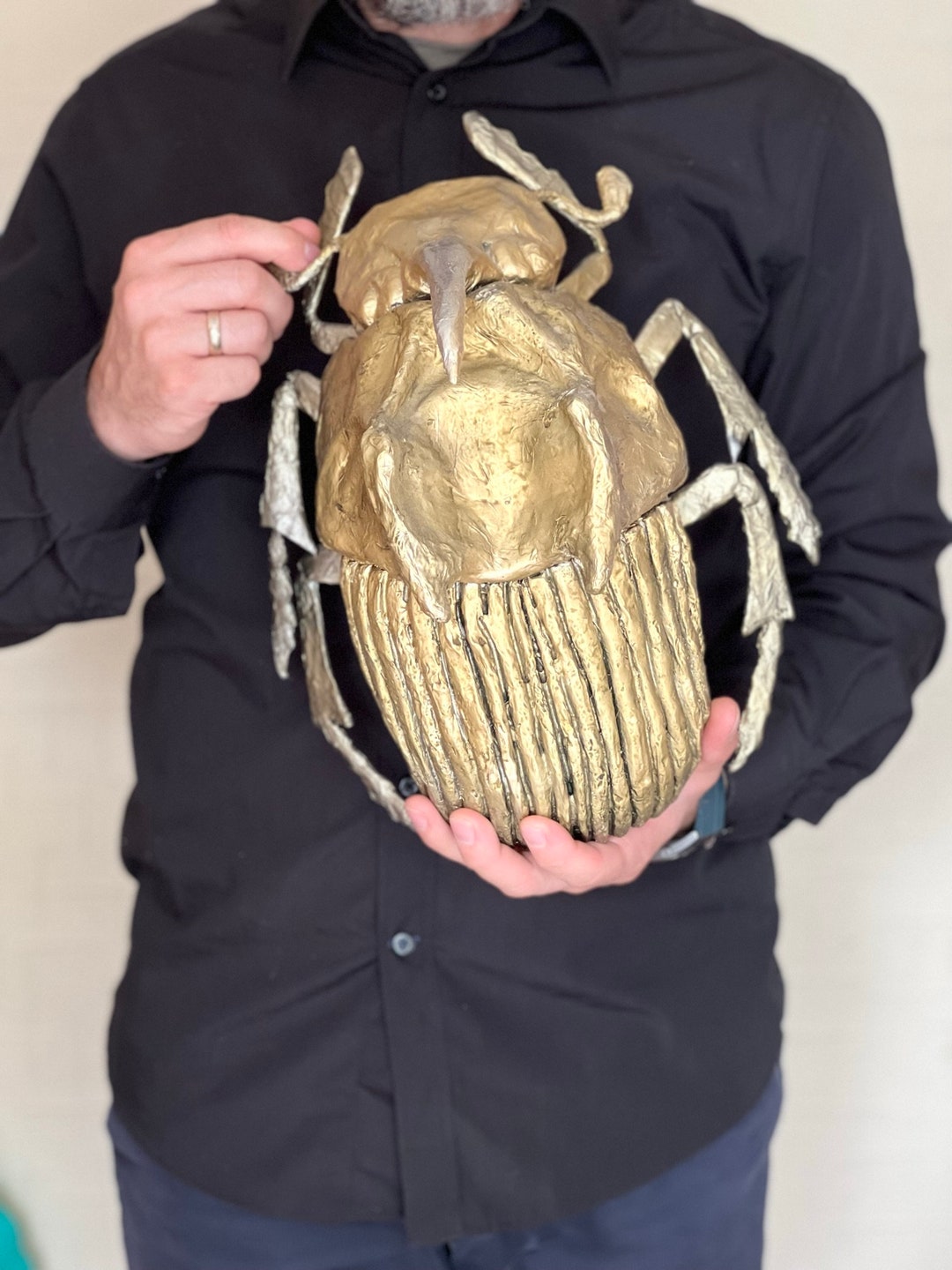 Paper Mache Phanaeus Demon Beetle Ready to Paint Sculpture - Etsy Australia