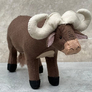 Felt African Buffalo Sewing Pattern PDF Safari Stuffed Animals Toy ...