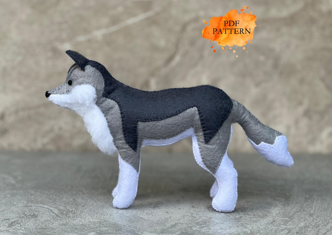 Felt Wolf Sewing Pattern PDF Woodland Stuffed Animals Christmas ...
