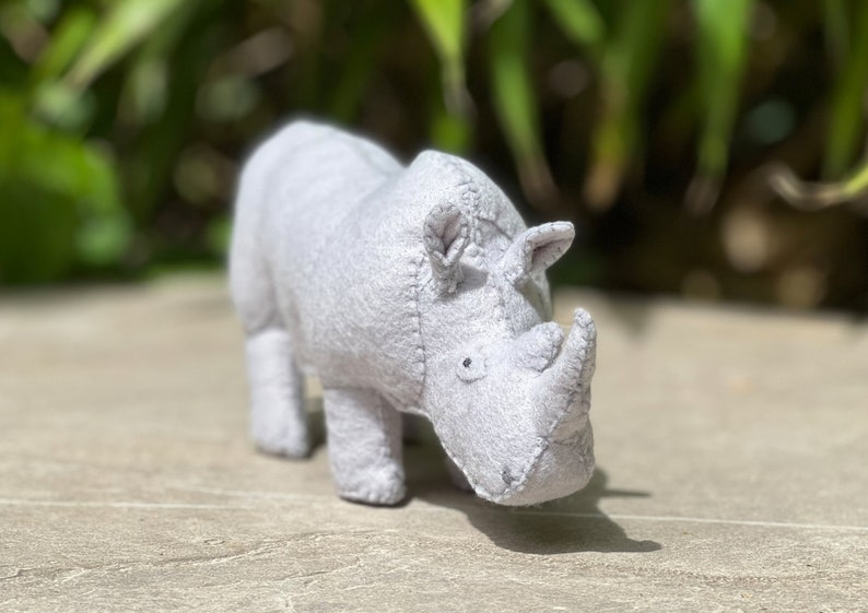 Felt Rhino Rhinoceros 2 Sewing Patterns Bundle Large and - Etsy