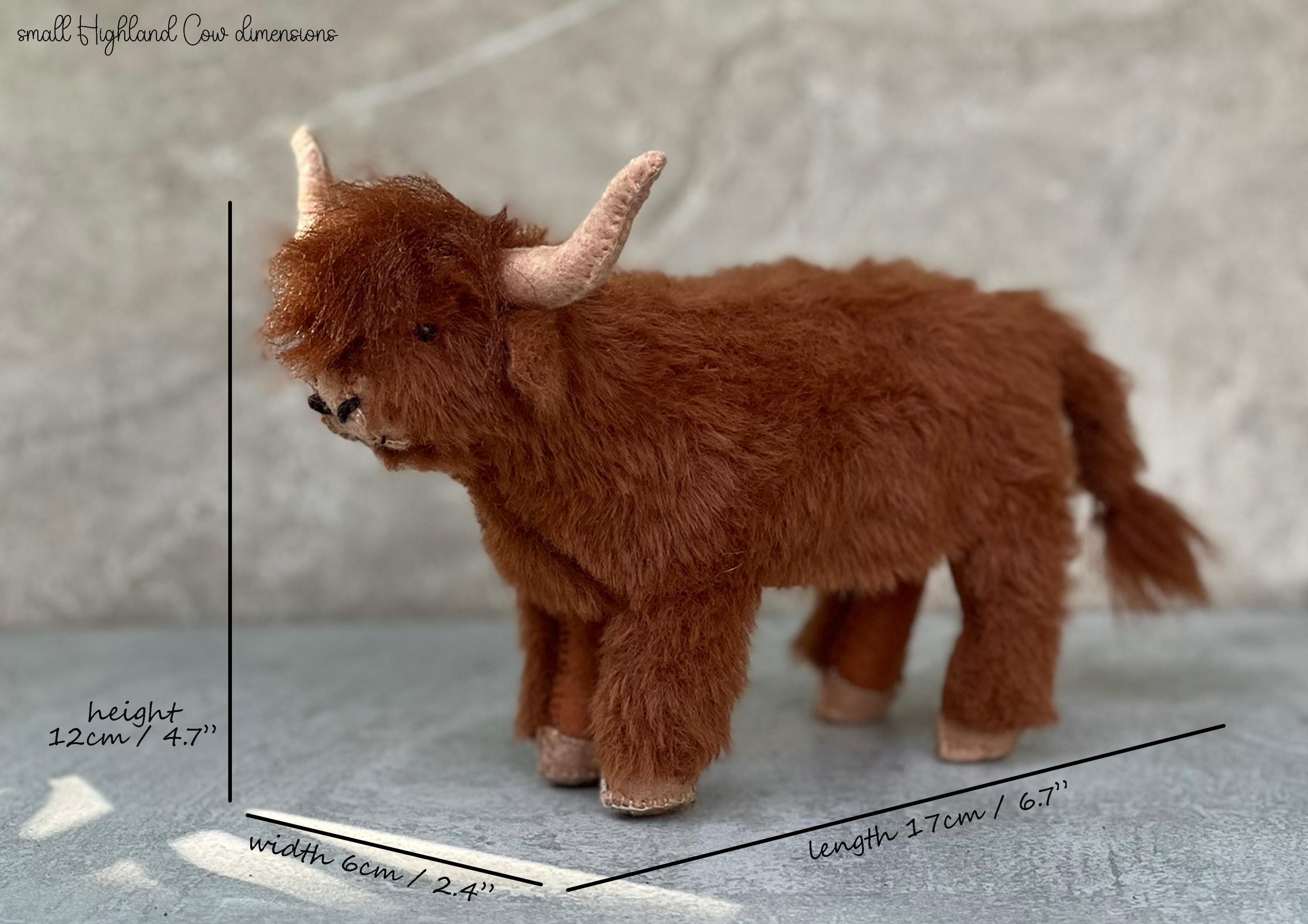 Felt HIGHLAND COW *2 Sizes* Digital Sewing Pattern PDF * Stuffed Farm ...