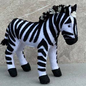 Felt Zebra Digital Sewing Pattern PDF Safari Stuffed Animals - Etsy
