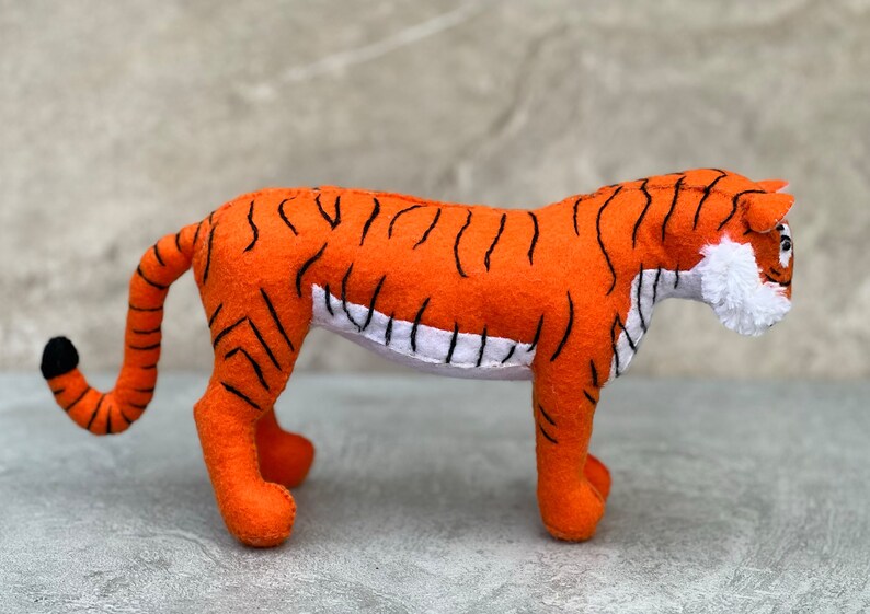 Felt Tiger Sewing Pattern PDF Safari Stuffed Animals Toy - Etsy