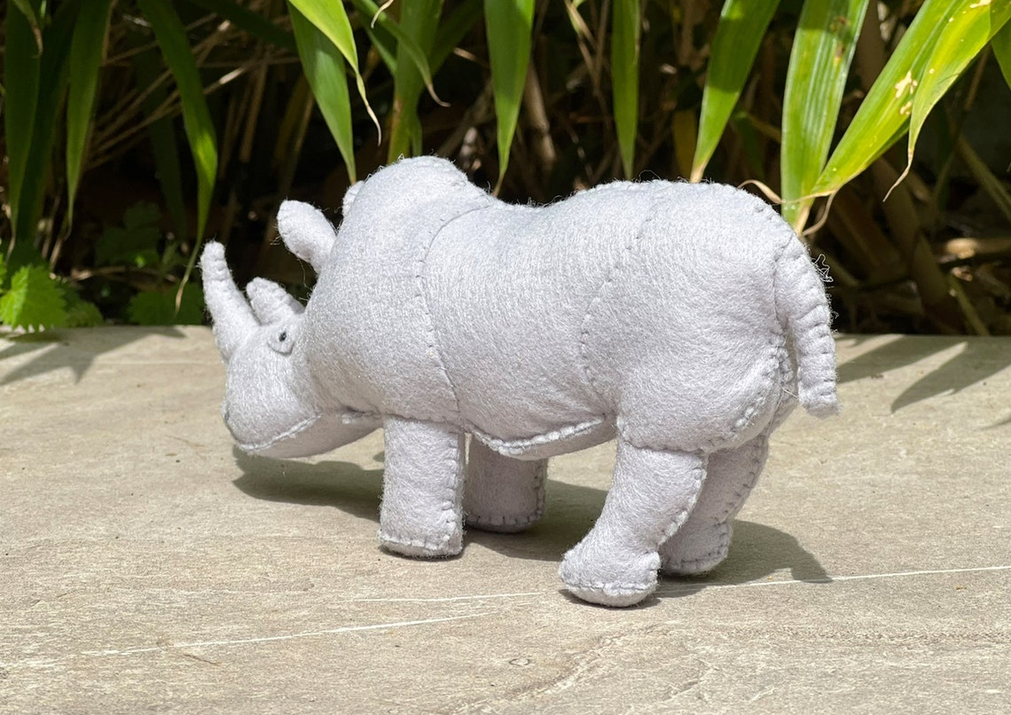 Felt Rhino Rhinoceros 2 Sewing Patterns Bundle Large and - Etsy