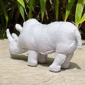 Felt Rhino Rhinoceros 2 Sewing Patterns Bundle Large and - Etsy
