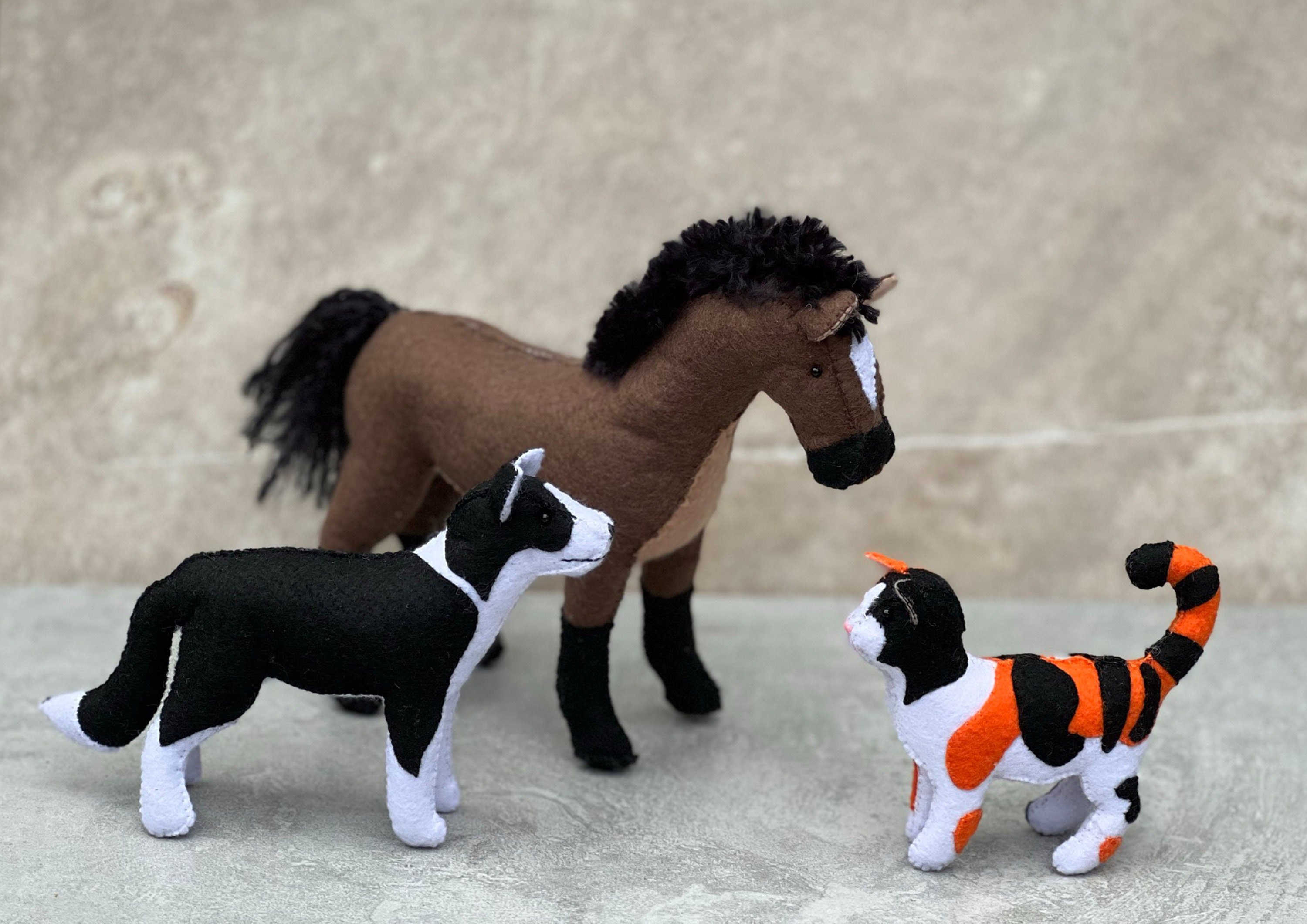 Felt Calico Cat Sewing Pattern PDF Farm Animals - Etsy Australia