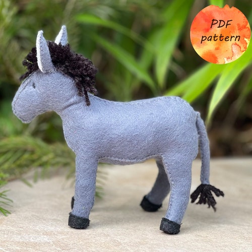 Plush Donkey Toy Pattern - Etsy