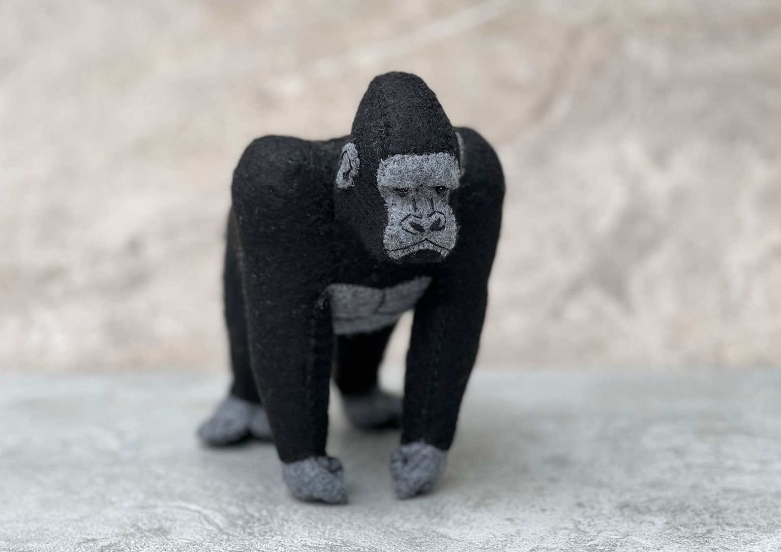 Felt MOUNTAIN GORILLA * Digital Sewing Pattern PDF * Jungle Stuffed ...