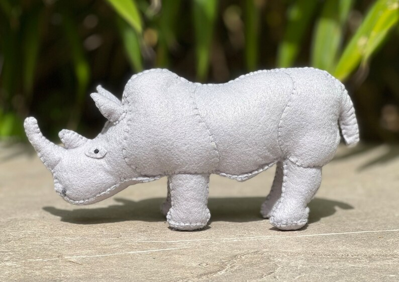 Felt Rhino Rhinoceros 2 Sewing Patterns Bundle Large and - Etsy