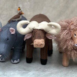 Felt Rhino Rhinoceros *2 Sewing Patterns* Large and Small * Digital ...